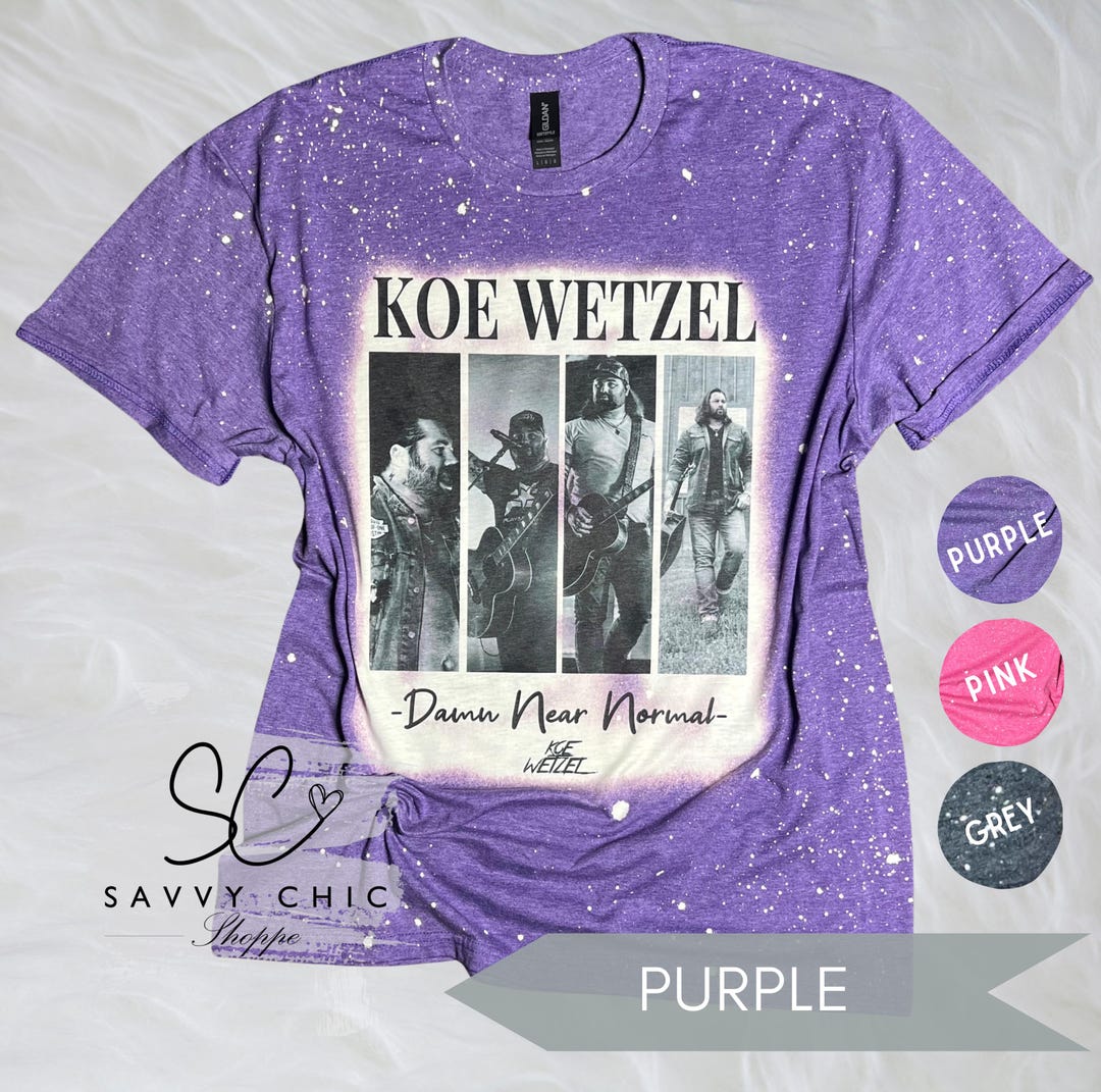 Koe Wetzel Damn Near Normal Bleached Tee - Etsy