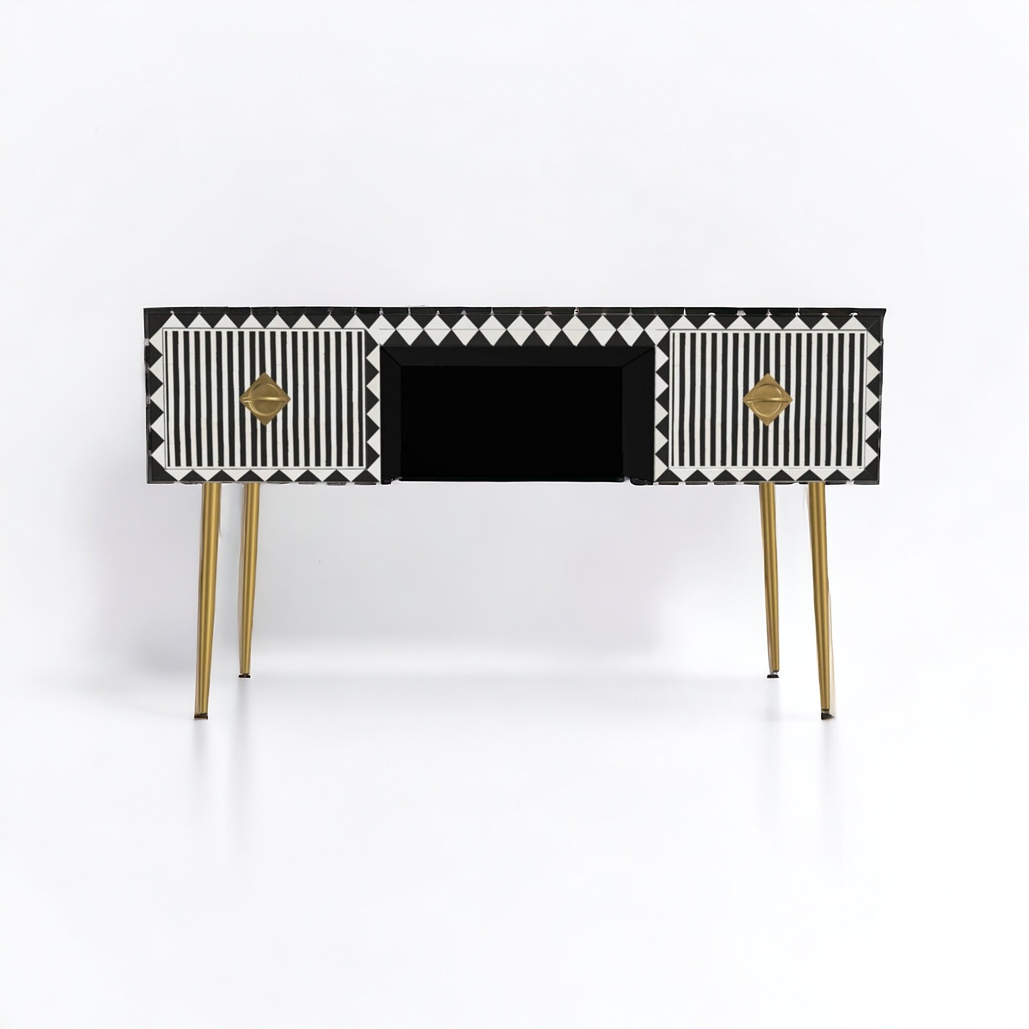 Bone Inlay Optical Desk | Optical Design 2 Drawers Desk, Optical Design ...