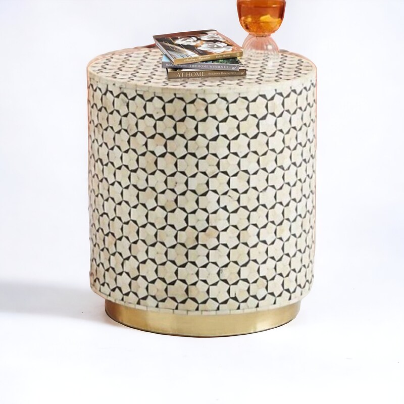 Bone Inlay End Table - Etsy