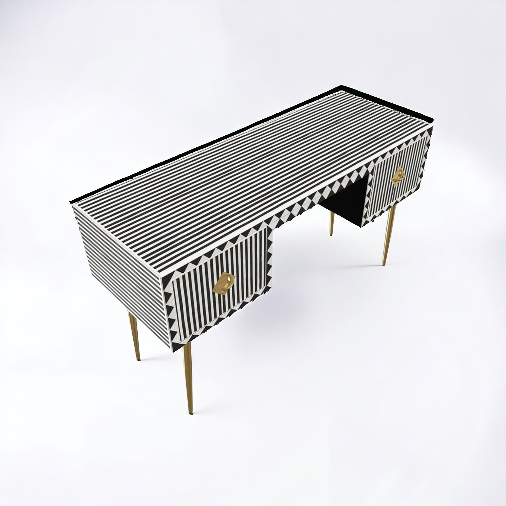 Bone Inlay Optical Desk | Optical Design 2 Drawers Desk, Optical Design ...