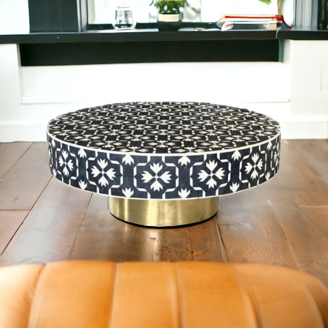 Bone Inlay Coffee Table, Bone Inlay Table, Bone Inlay Conversation ...