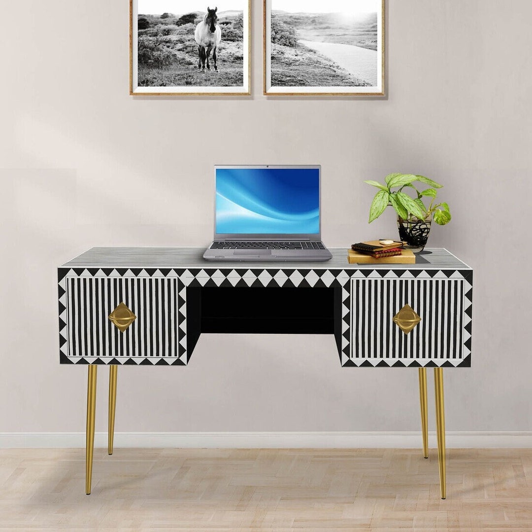 Bone Inlay Optical Desk Optical Design 2 Drawers Desk, Optical Design 2 ...