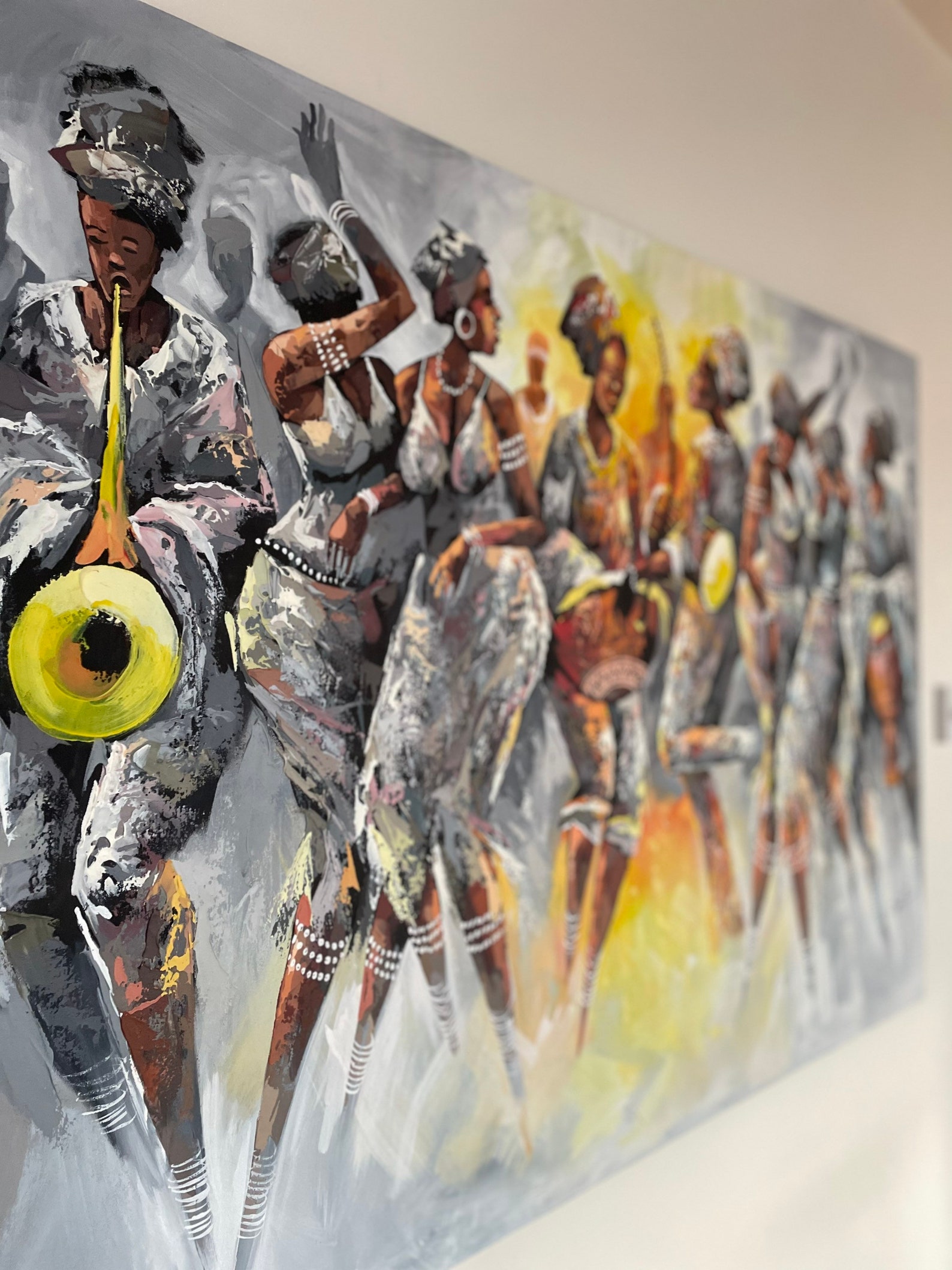 Celebration acrylic Painting, Canvas, African Art, African Painting ...