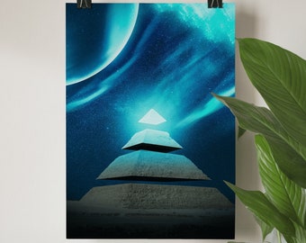 Pyramid Alien Art - Etsy
