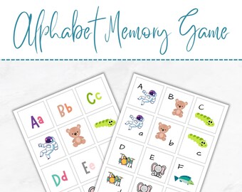 Alphabet Matching Game, Memory Game, Matching Game, Kids Activity ...