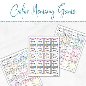 Color Matching Game, Memory Game, Matching Game, Kids Activity ...