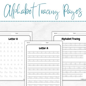 Alphabet Tracing Pages, Tracing Pages, Kids Activity, Homeschool ...