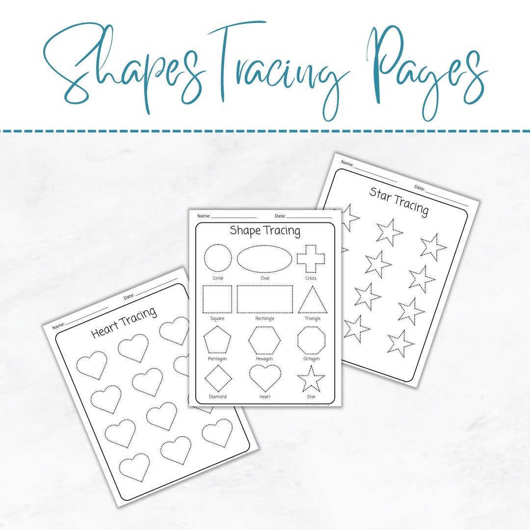 Shape Tracing Pages, Tracing Pages, Kids Activity, Homeschool ...