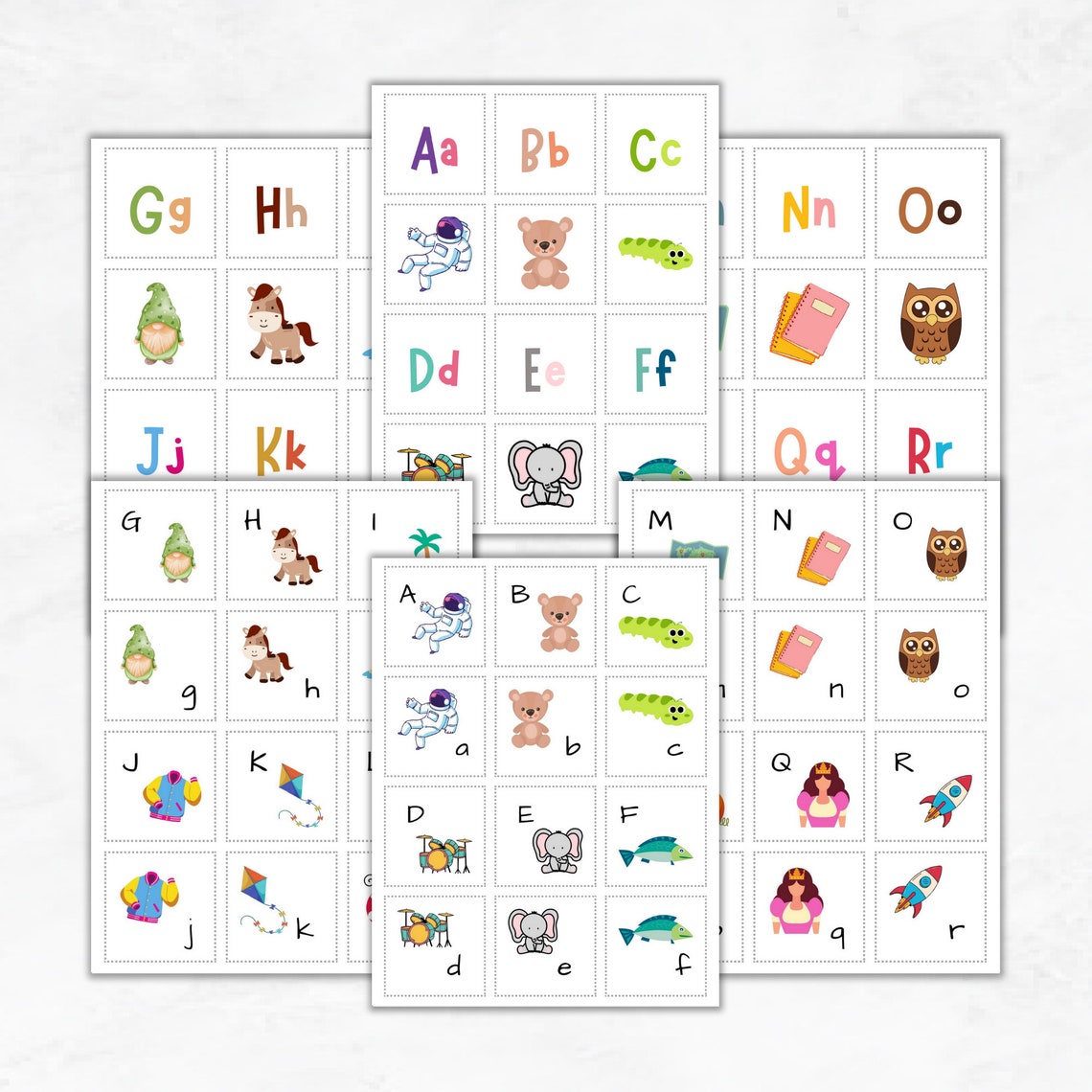 Alphabet Matching Game, Memory Game, Matching Game, Kids Activity ...