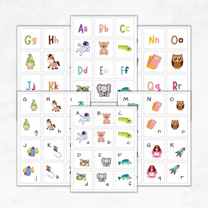 Alphabet Matching Game, Memory Game, Matching Game, Kids Activity ...