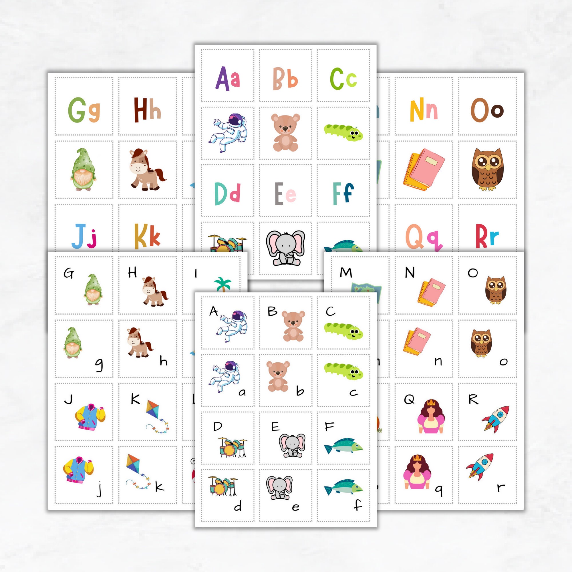 Alphabet Matching Game, Memory Game, Matching Game, Kids Activity ...