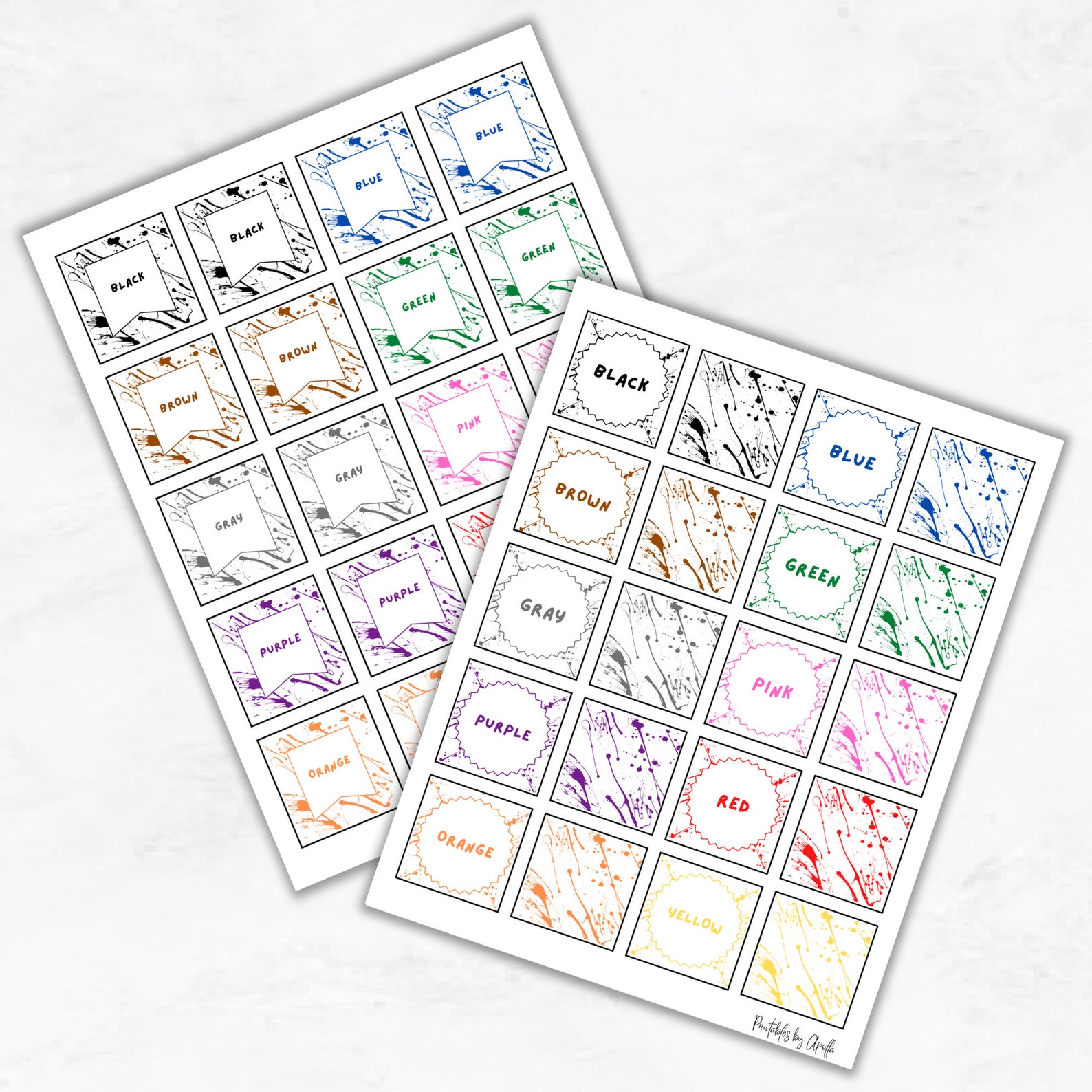 Color Matching Game, Memory Game, Matching Game, Kids Activity ...