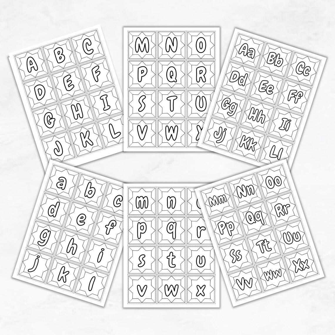 Coloring Alphabet Matching Game, Memory Game, Matching Game, Kids ...