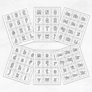 Coloring Alphabet Matching Game, Memory Game, Matching Game, Kids ...