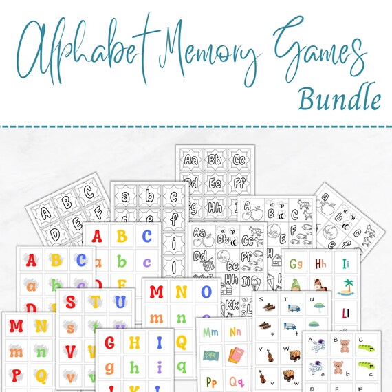 Alphabet Matching Game Memory Game Matching Game Kids - Etsy