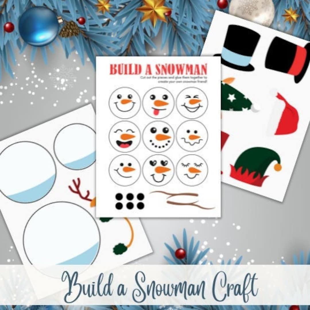 Build a Snowman Activity Sheets DIY Christmas Craft Christmas Printable ...