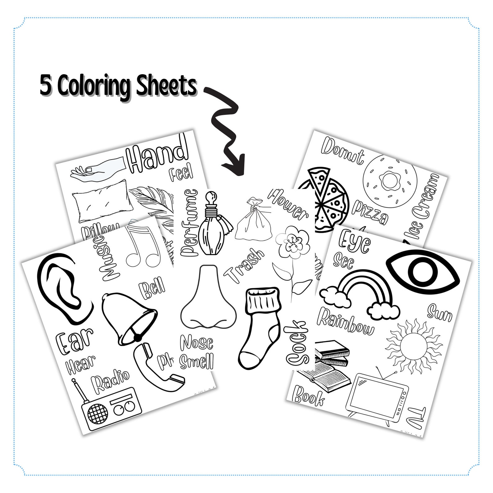 5 Senses Activity Sheets 5 Senses Worksheets Educational Etsy 5-senses-activity-sheets-5-senses-worksheets-educational-etsy