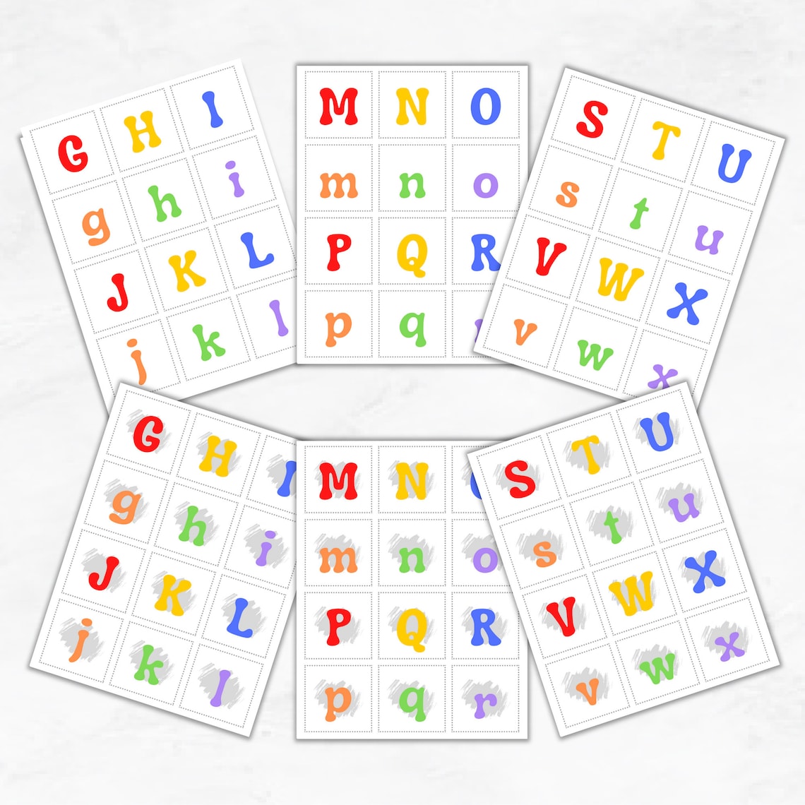 Alphabet Matching Game, Memory Game, Matching Game, Kids Activity ...