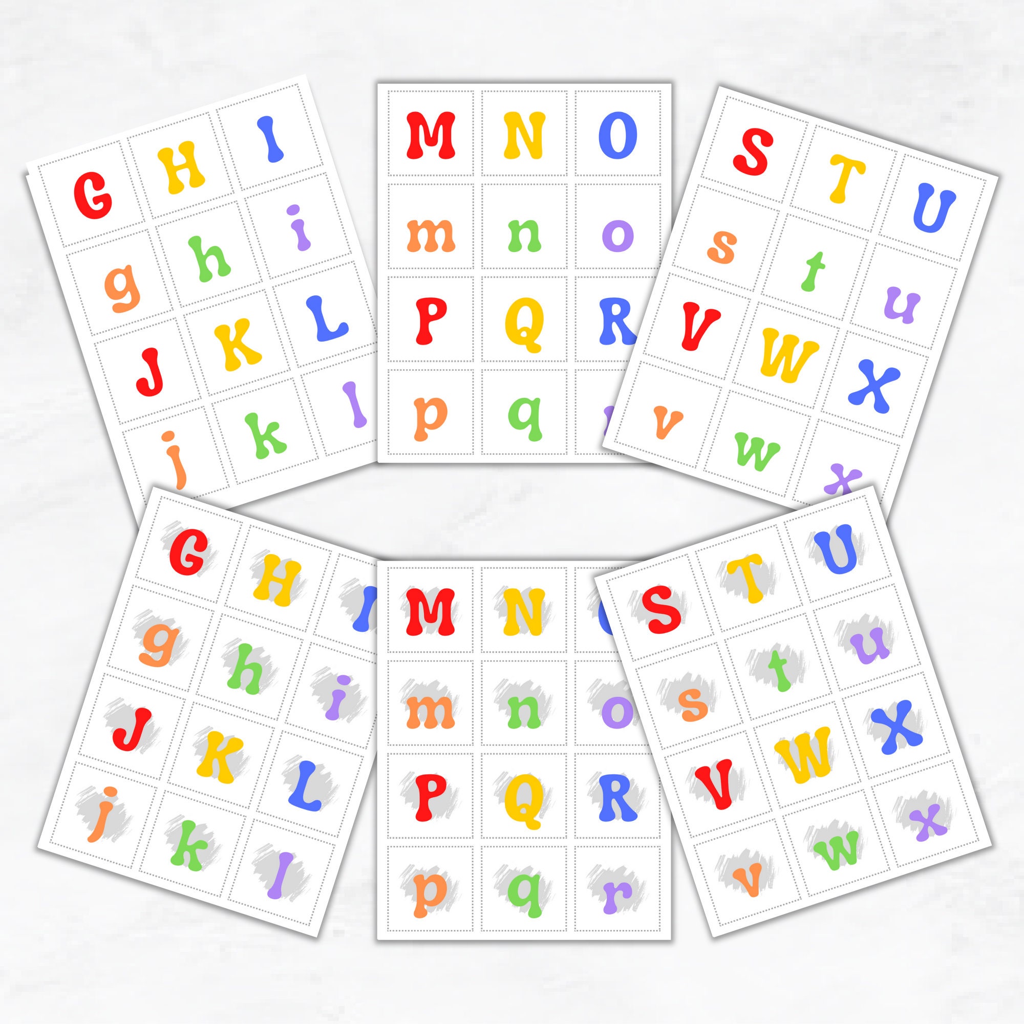 Alphabet Matching Game, Memory Game, Matching Game, Kids Activity ...