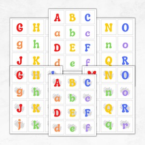 Alphabet Matching Game, Memory Game, Matching Game, Kids Activity ...