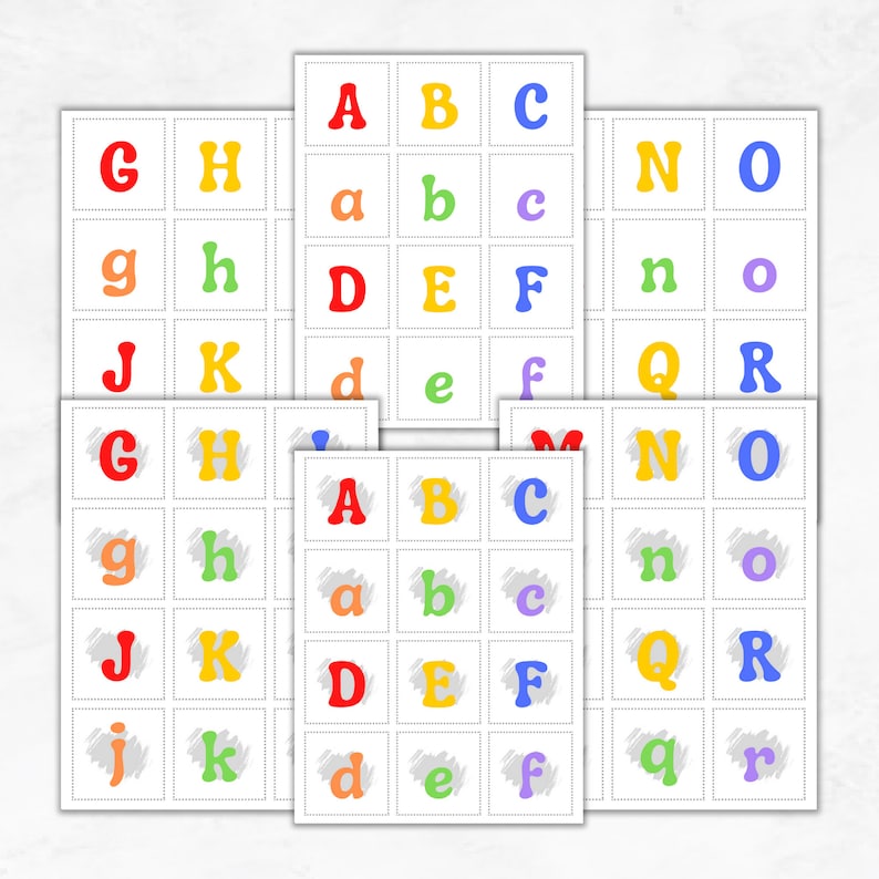 Alphabet Matching Game, Memory Game, Matching Game, Kids Activity ...