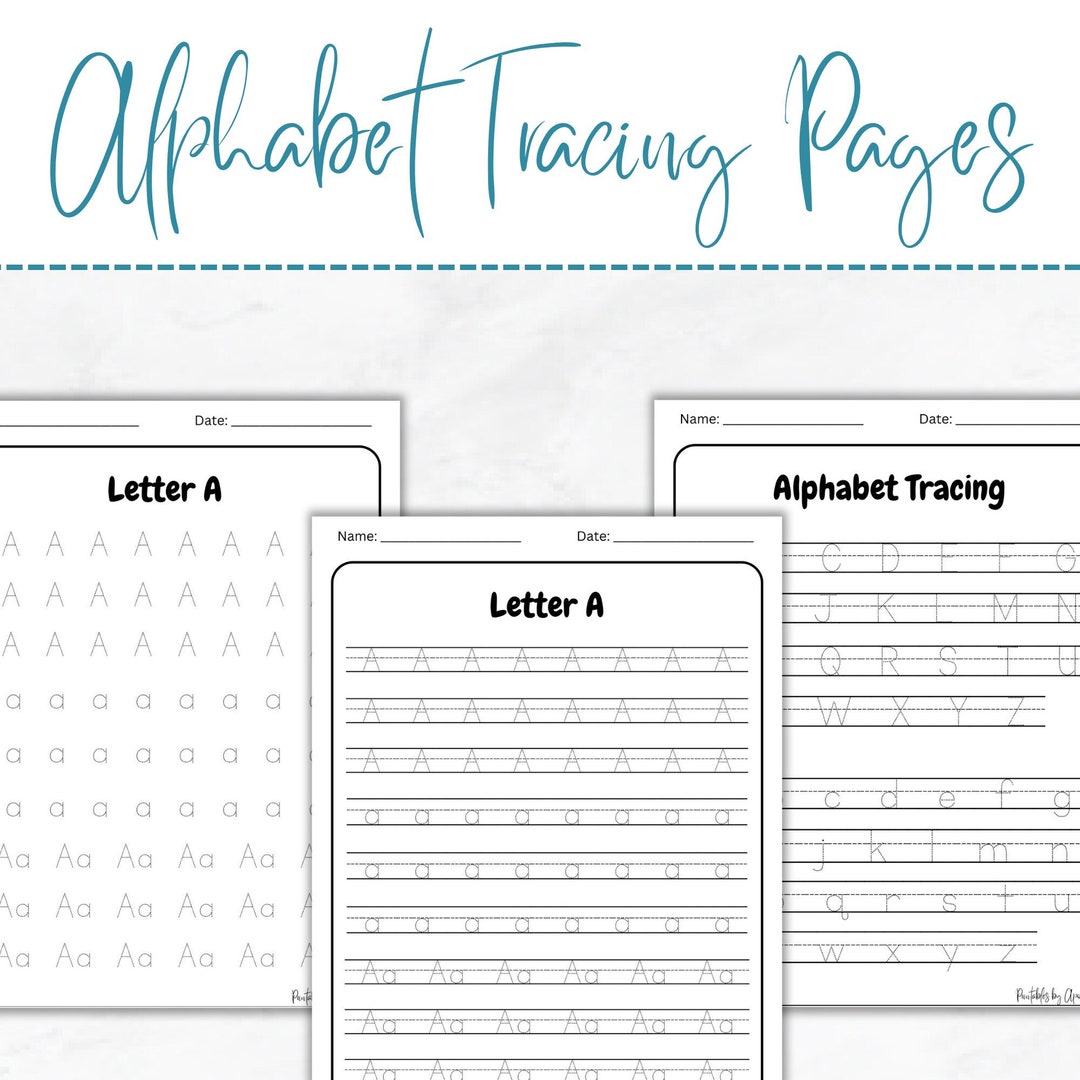 Alphabet Tracing Pages, Tracing Pages, Kids Activity, Homeschool ...