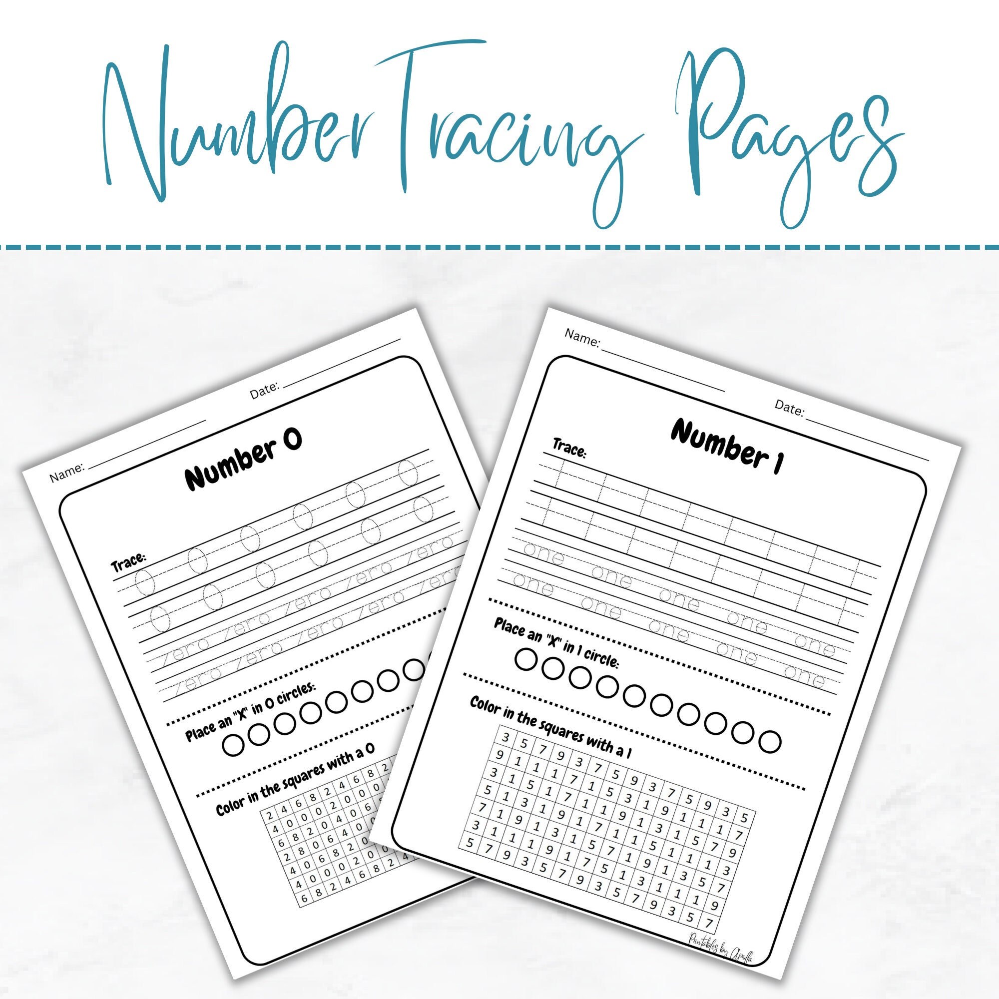 Number Tracing Pages, Tracing Pages, Kids Activity, Homeschool ...