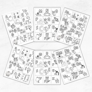 Coloring Alphabet Matching Game, Memory Game, Matching Game, Kids ...