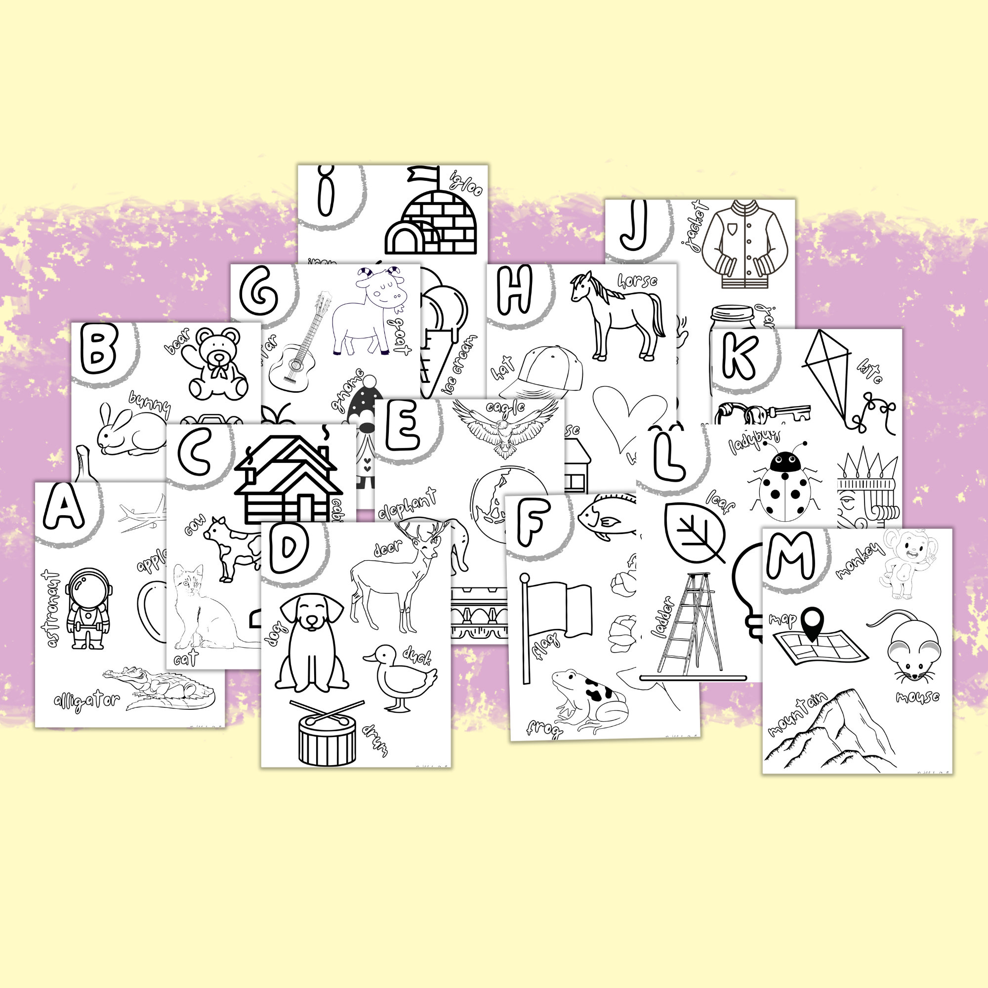 Alphabet Coloring Book, Alphabet Coloring Worksheets, Alphabet Coloring ...