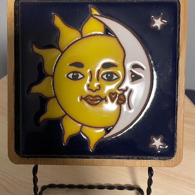 Moon Ceramic Tile - Etsy