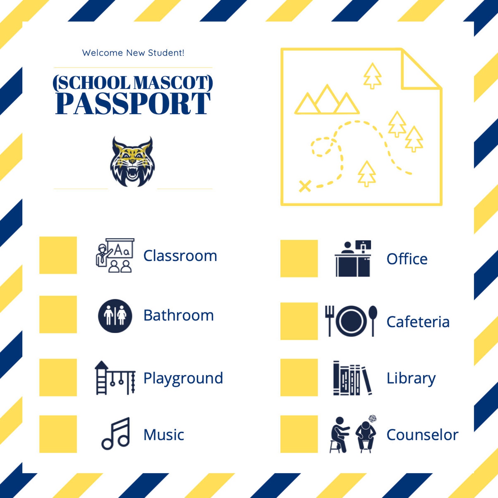 New Student Passport Template - Etsy