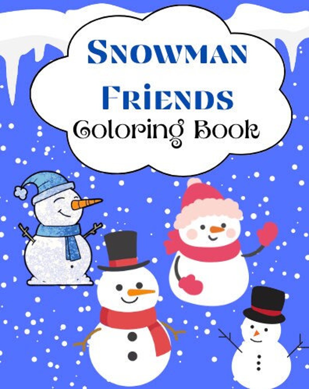 Snowman Friends Coloring Book - Etsy