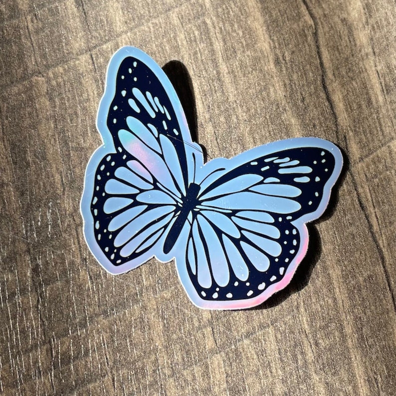 Holographic Sticker - Butterfly, Disco Ball, Be Kind to Your Mind, and ...