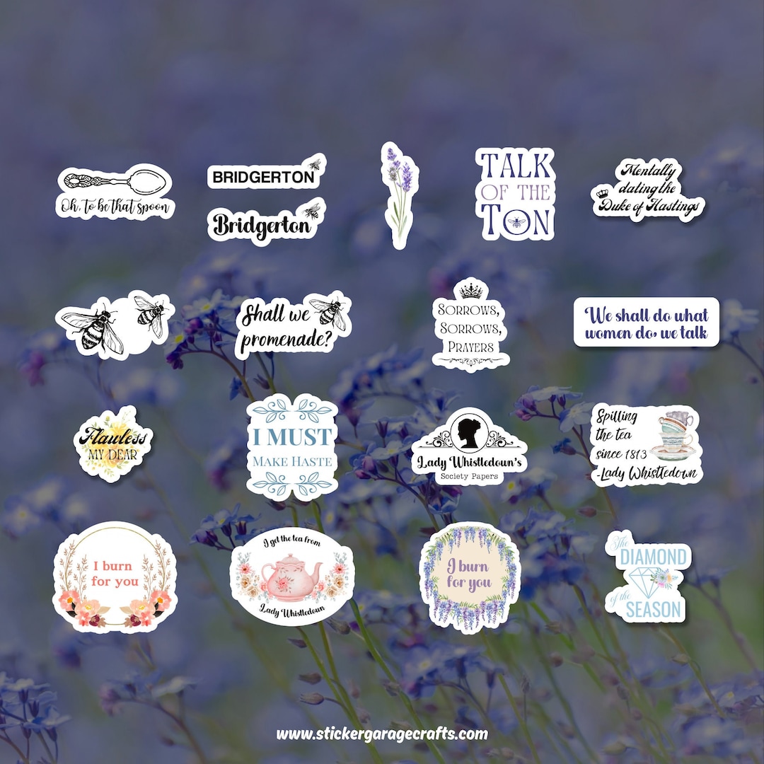 Bridgerton Sticker Pack (18 Pack) - Etsy