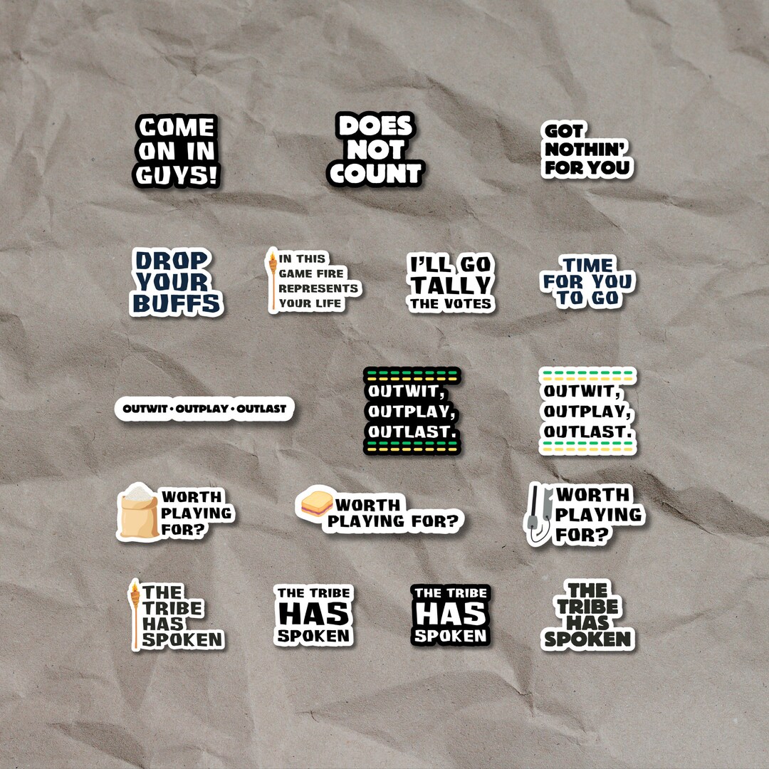 Survivor TV Show Vinyl Stickers (17 Pack) - Etsy