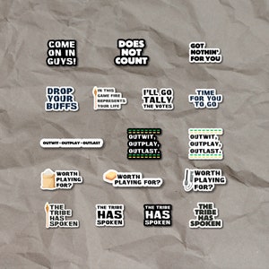 Survivor TV Show Vinyl Stickers (17 Pack) - Etsy