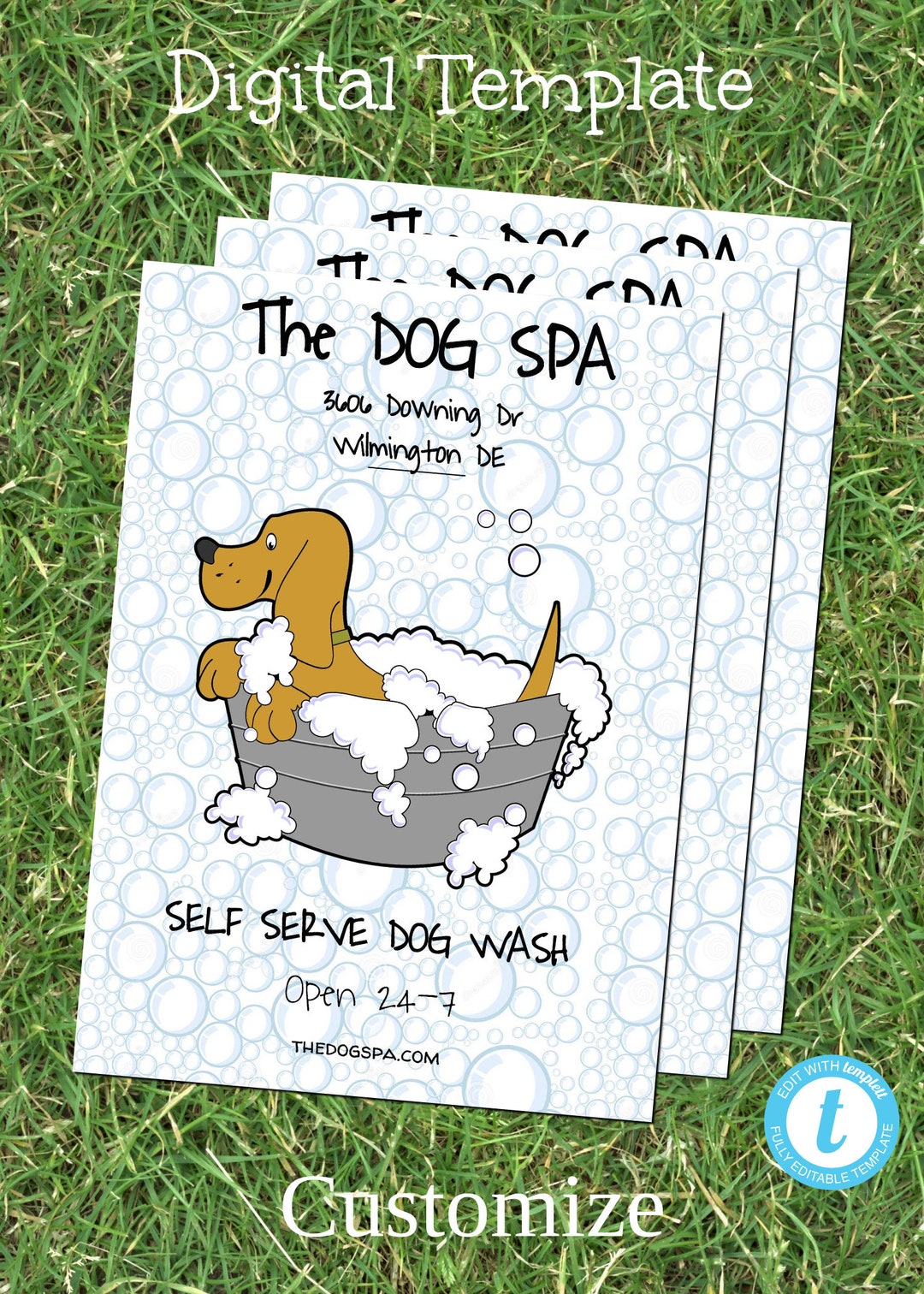 Dog Wash Business Promotion Digital - Etsy