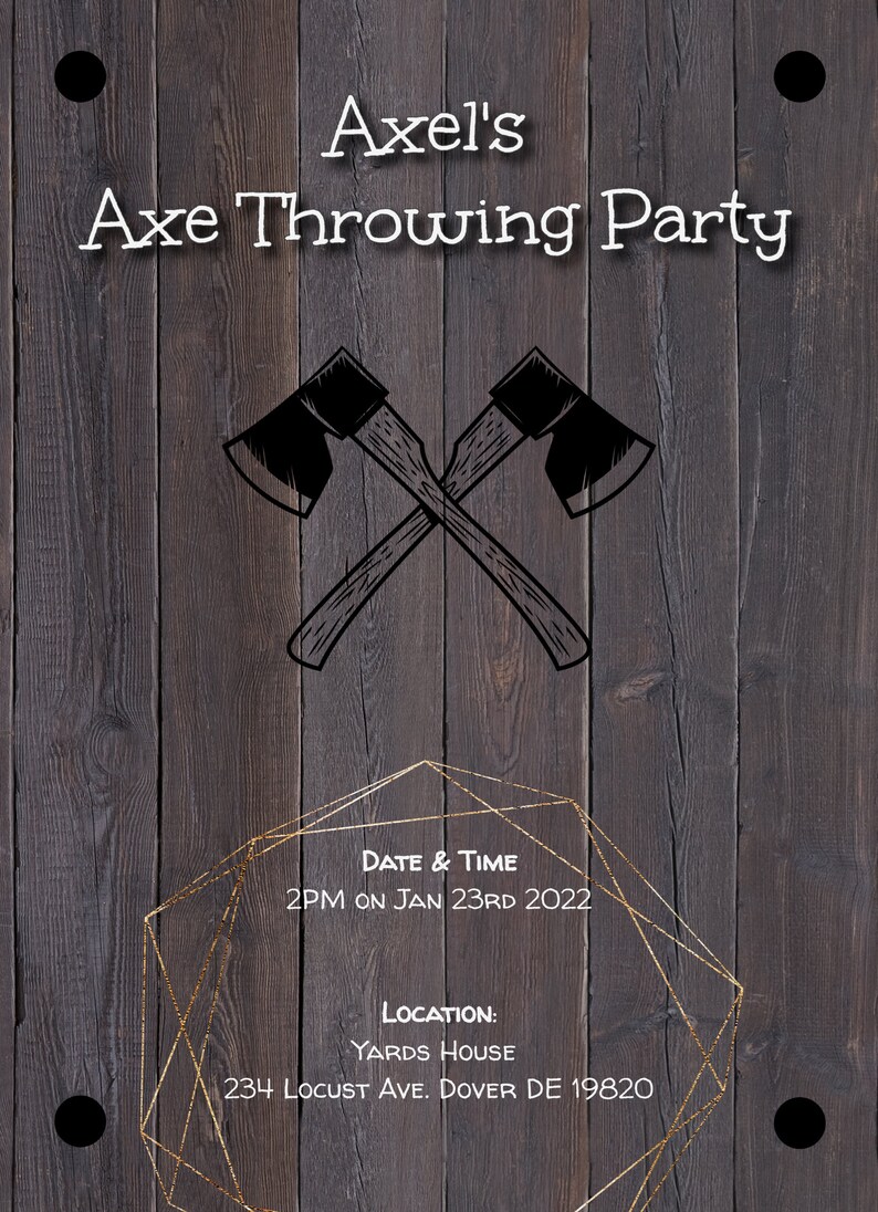 Axe Throwing Party - Etsy