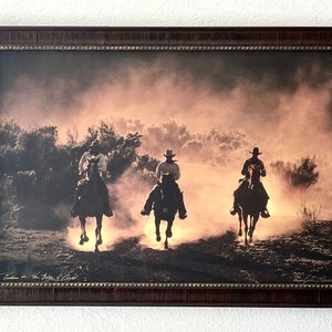 Cowboy,western,art,print,framed Giclee, Southwestern, Horses, “riders ...