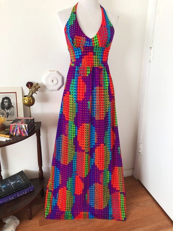 Vintage 60s psychedelic dress - Gem