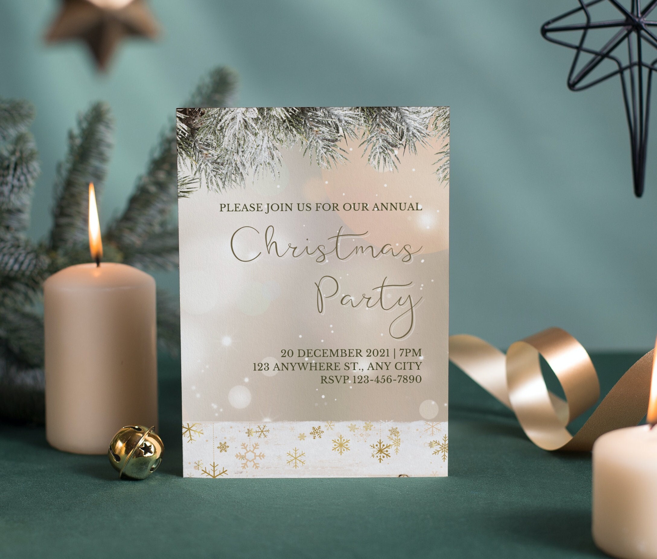 Printable Christmas/holiday/winter Event Invitation, Editable Christmas ...