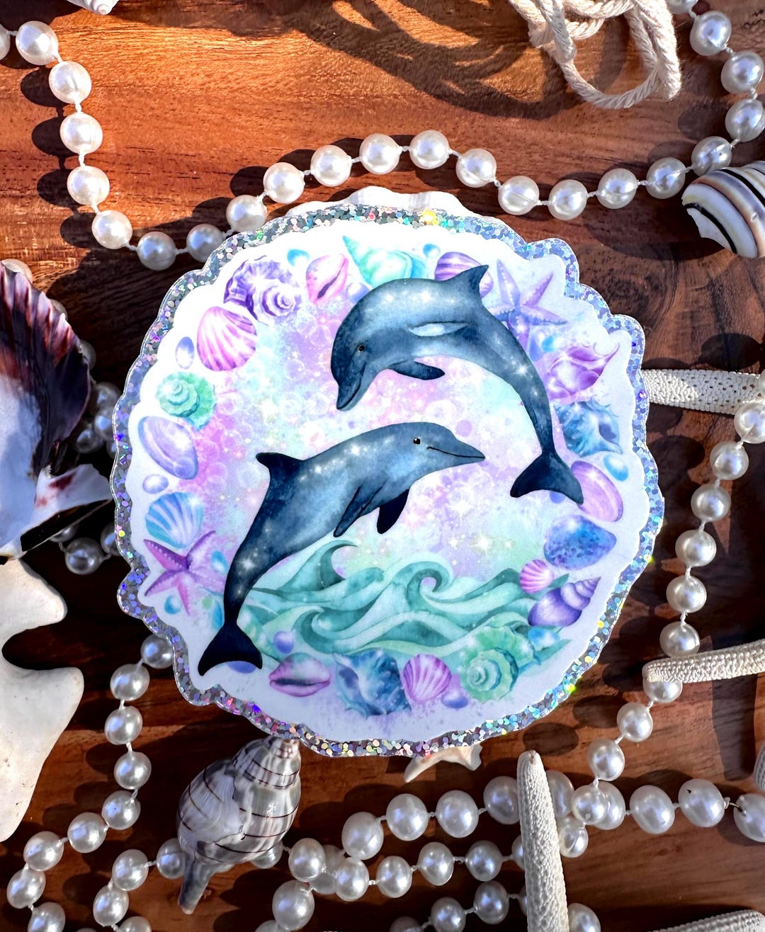 Holographic Dolphin Sticker: Pastel Ocean Vinyl Decal - Etsy