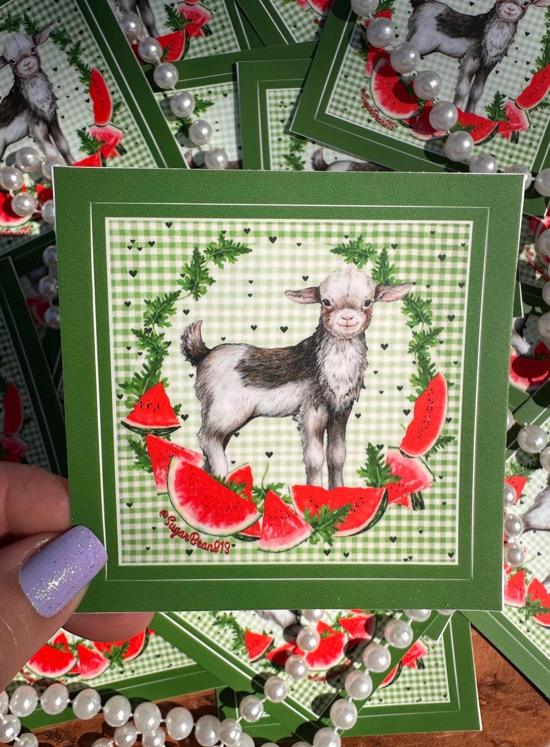 Cute Goat Sticker, Farm Animal Sticker, Baby Goat Sticker, Country Goat ...