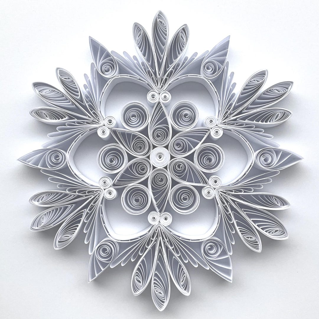 5.9" Paper Star, Quilled Art, Quilled Snowflake, Christmas Ornament ...