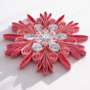 3.7" Paper Star, Quilled Art, Quilled Snowflake, Christmas Ornament ...