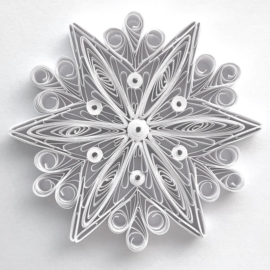 2.8" Paper Star, Quilled Art, Quilled Snowflake, Christmas Ornament ...
