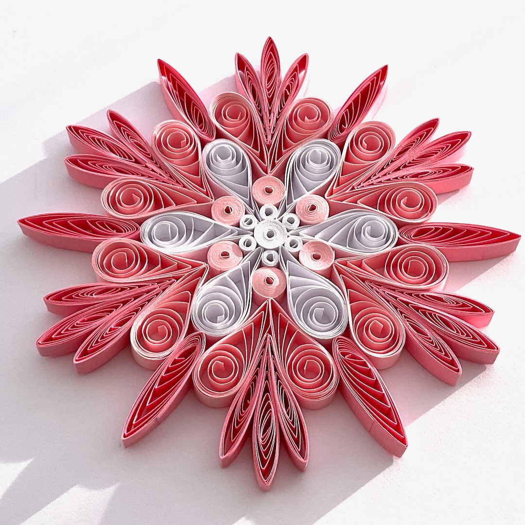 3.7" Paper Star, Quilled Art, Quilled Snowflake, Christmas Ornament ...