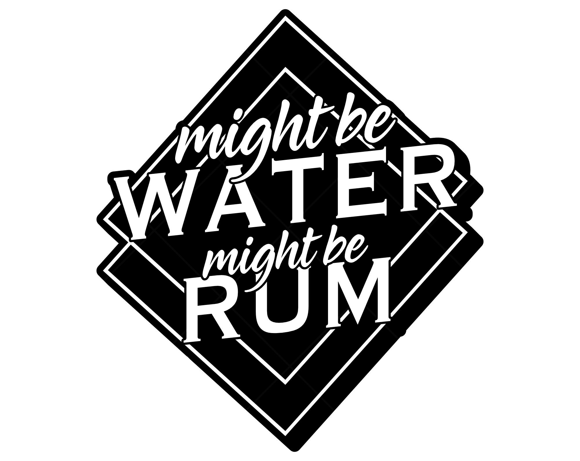 Might Be Water Might Be Rum SVG Rum Svg Water Svg Workout - Etsy