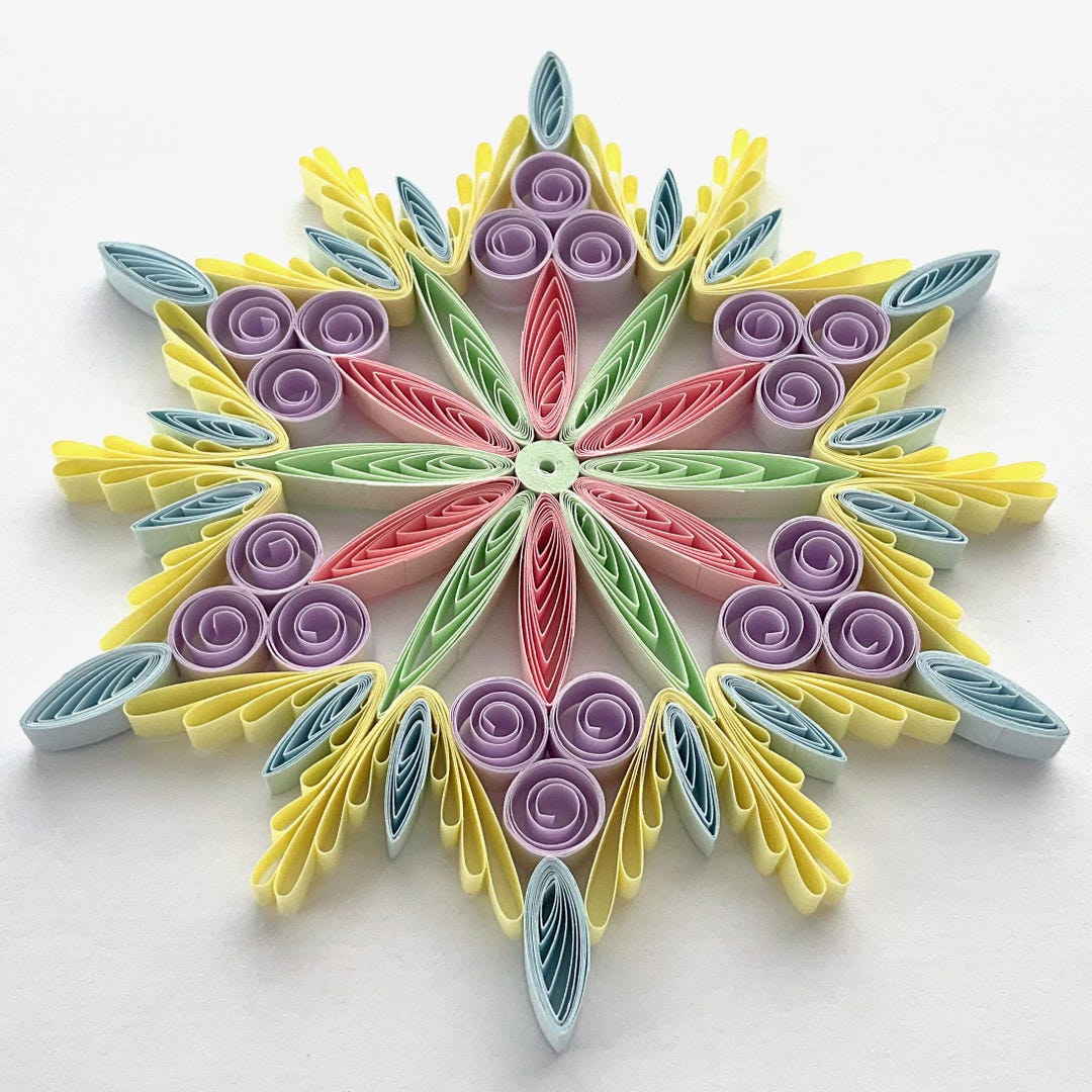 Christmas Star, Quilled Snowflake, Quill Ornament, Noel Decor, Hanging ...