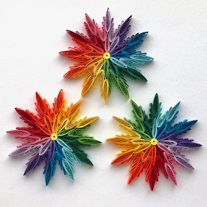 3.5" Paper Star, Quilled Art, Quilled Snowflake, Christmas Ornament ...